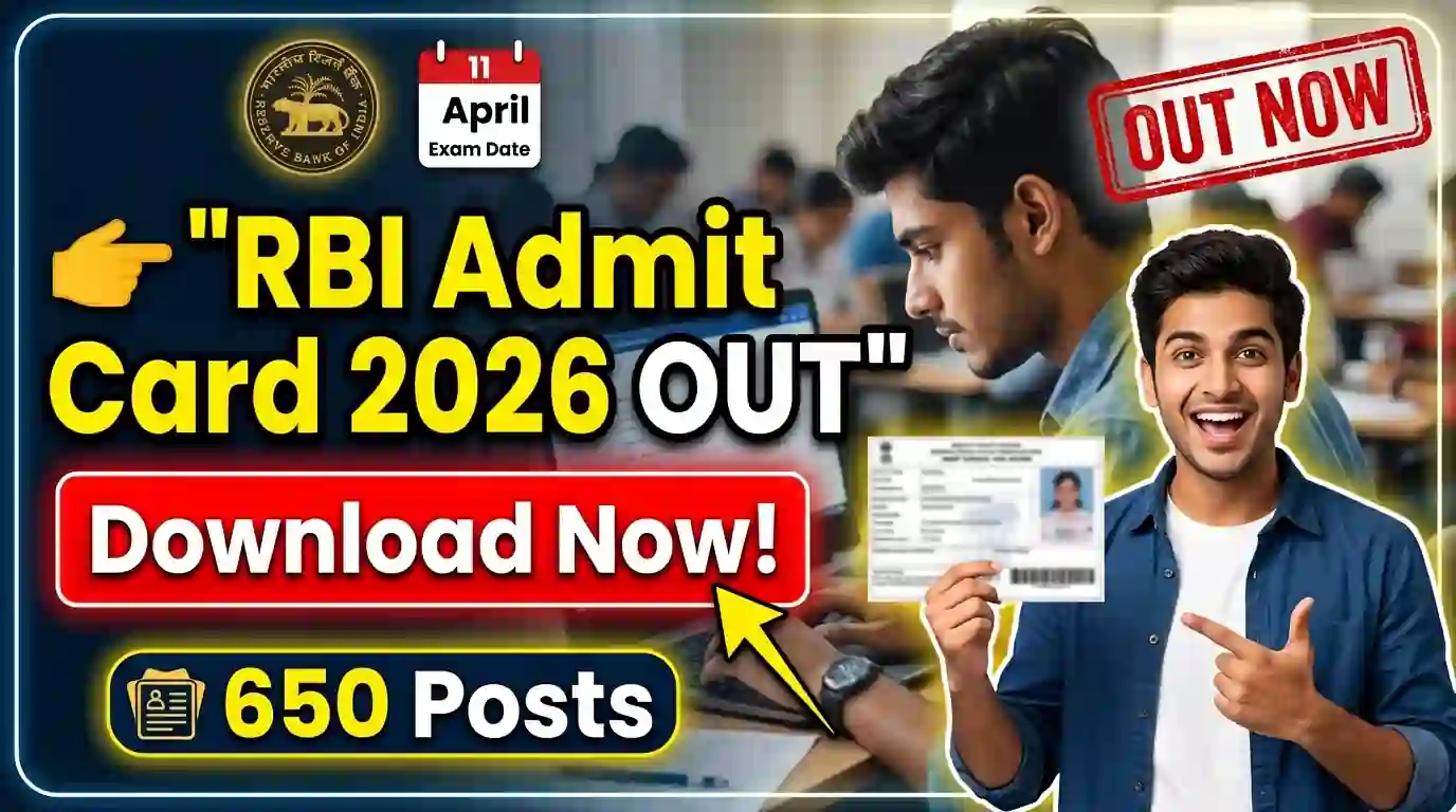 RBI Assistant Admit Card 2026 Released – Download Now for Prelims Exam ...